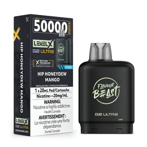 Hip Honeydew Mango Iced - Flavour Beast Level X G2 Ultra 50K POD - ( 2 ...